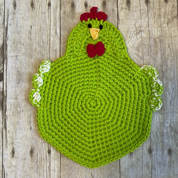 Hand Crafted | Kitchen | New Handmade Crochet Chicken Hot Padtrivet ...